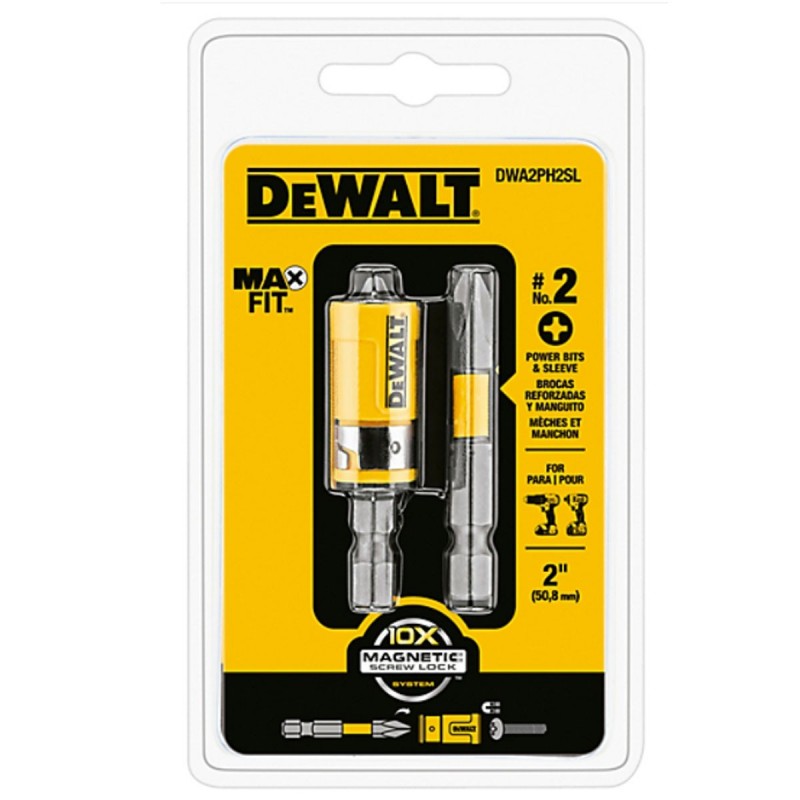 Punta 2" PH2 MAXFIT Bits (2) w/Sleeve Dewalt