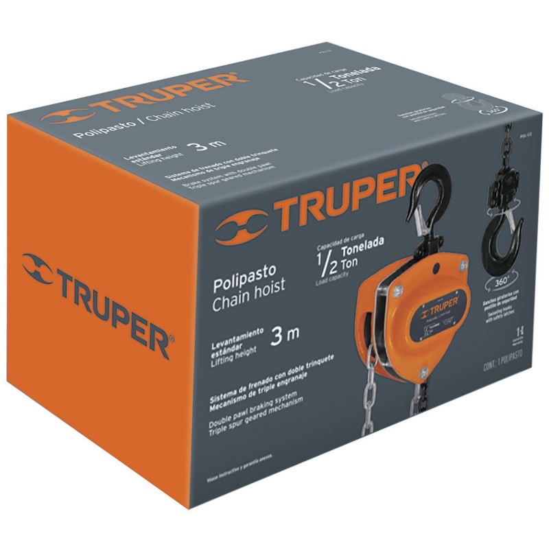 Tecle Palanca con Cadena 1.5M X 1Ton 16841 Truper