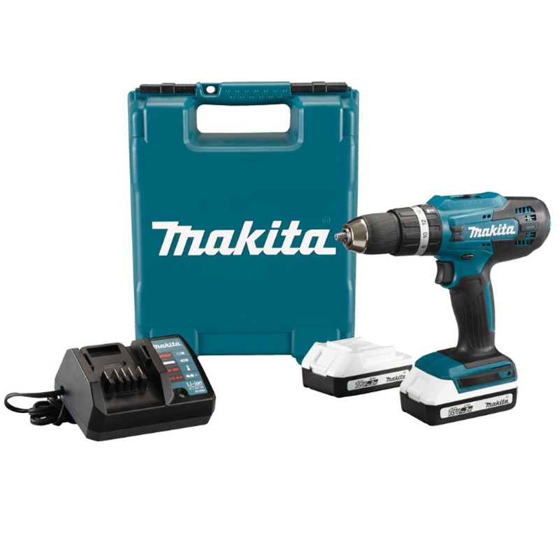 Taladro Percutor 1/4" 18V LXT 42 Nm 2 Bat 2.0 Ah Makita HP488DWAE