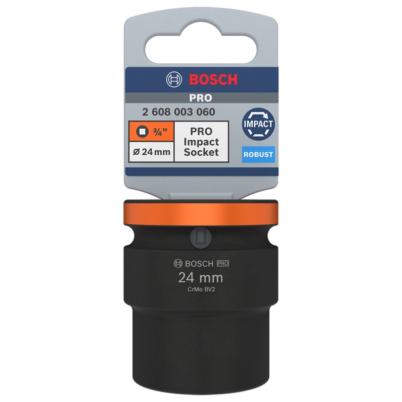Dado Hexagonal Milimétrico 3/4" x 24mm Corto Bosch 2608.003.060-000