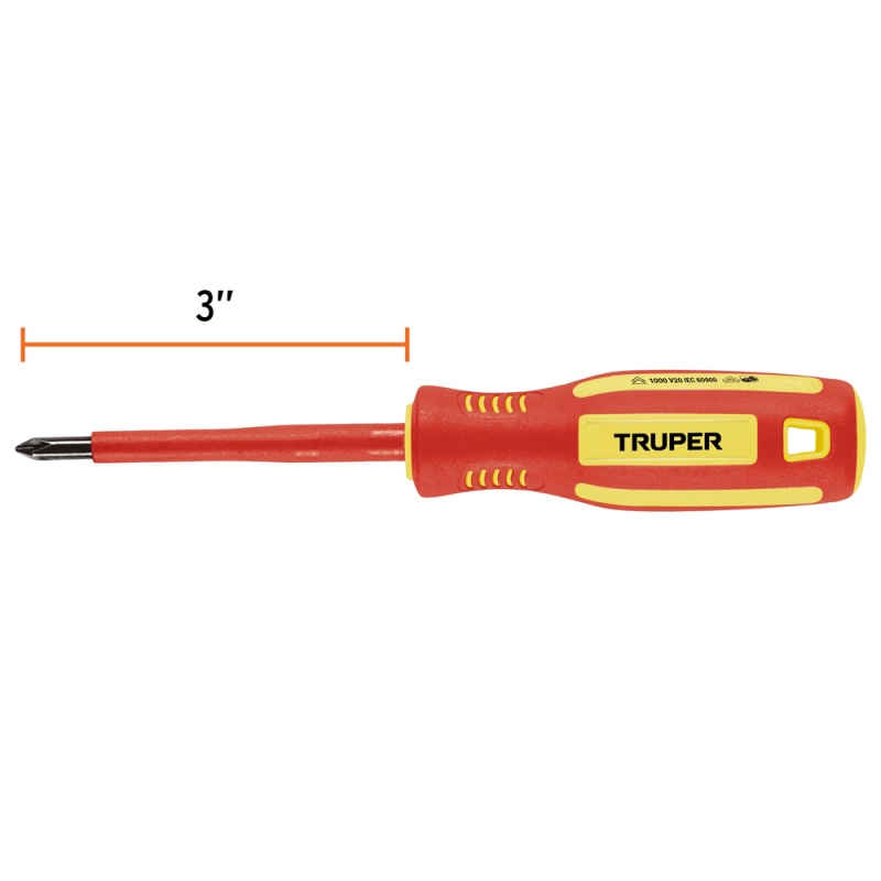 Desarmador Phillips PH 1 x 3" Aislado Truper 102240