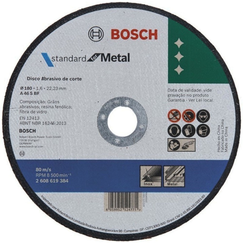 Disco de Corte 7" x 1.6mm x 7/8" para Metal y Acero Inoxidable Bosch ...